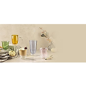 JoyJolt Glass Thermal Glass – 4pcs Borosilicate Glass Cup Set - Double Wall Glass Latte Mug - Ice Coffee Glass Cups for Hot and Cold Drinks – Durable and Dishwasher-Safe Glass Cup Double Wall – 8.4oz