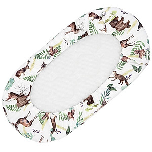 Baby Bassinet Sheet Set for Boy and Girl, 2 Pack Stretchy Soft and Breathable Baby Bassinet Fitted Sheets, Universal Fitted for Oval, Hourglass & Rectangle Bassinet Mattress