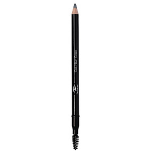 Eye Embrace Cool Helen Classic: Light Gray Wooden Eyebrow Pencil – Waterproof, Double-Ended Pencil with Sharpener & Spoolie Brush, Cruelty-Free