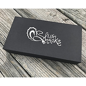 Oyster Knife with Rosewood Handle - Built-In Bottle Openers - GiftBox Included