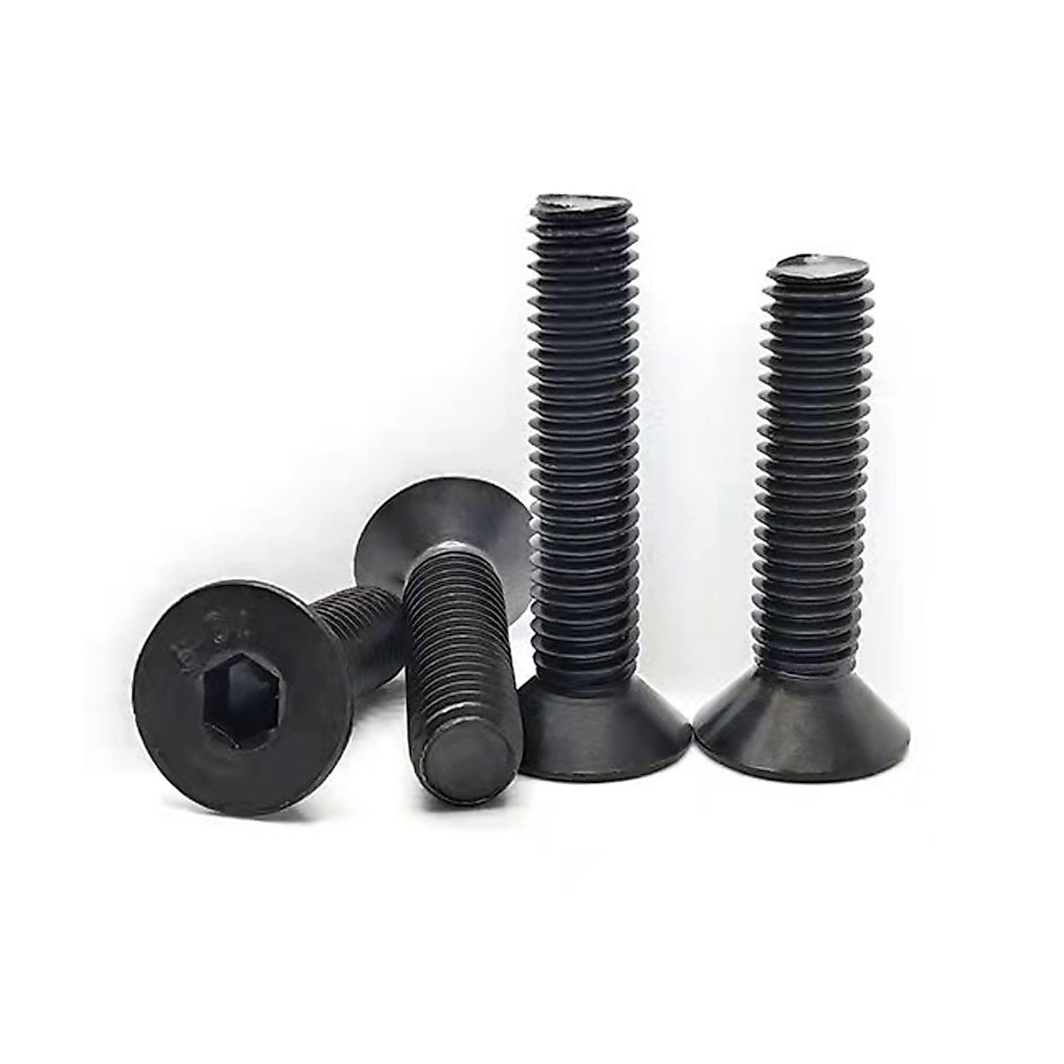 M10-1.5 x 70mm Flat Head Socket Cap Screws,Alloy Steel Grade 10.9, DIN 7991,Black Oxide, Allen Hex Drive,Hex Socket Drive, Fully Thread 4Pcs