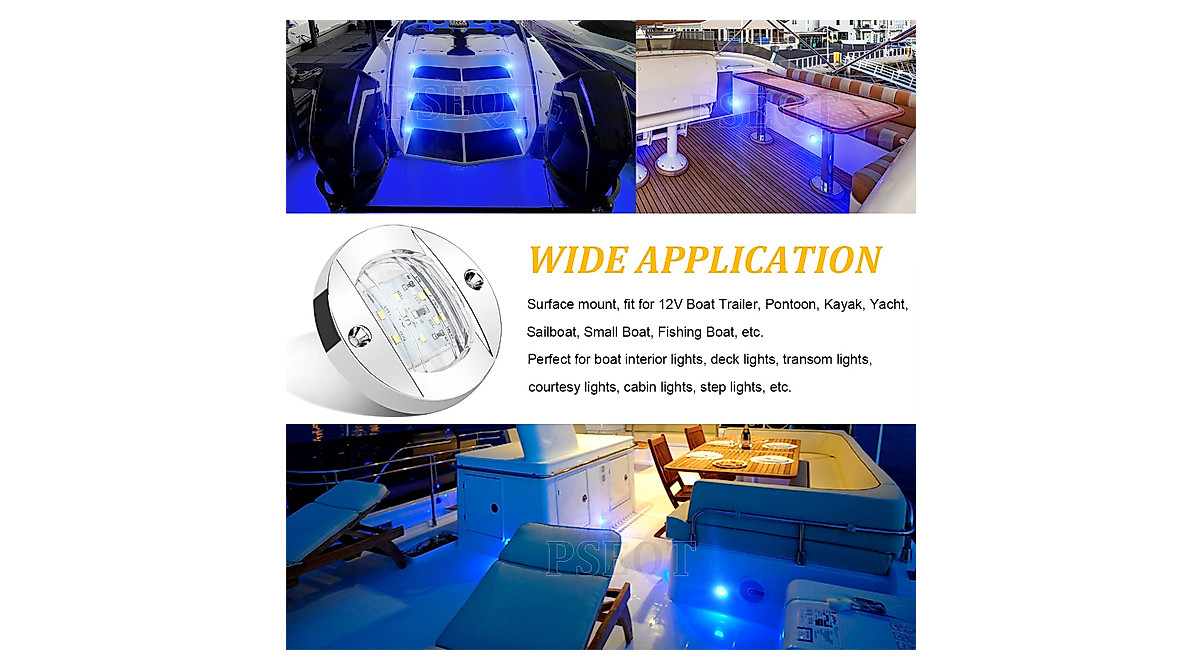PSEQT LED Marine Boat Deck Lights – Waterproof & Bright