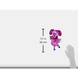 Hear Doggy Flatties with Chew Guard Technology Dog Toy, Elephant, Purple, Large (58547)