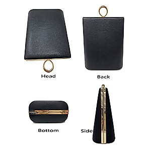 Cirilla Women Snake Pattern Evening Bag Clutch Purse Crossbody Bag with Ring-style lock for Wedding Cocktail Party Banquet (black)