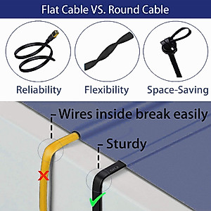 MAQTOIZ Cat 8 Ethernet Cable 100 FT, High Speed Internet LAN Cable Shielded with RJ45 Connector, Long Flat Gaming Ethernet Network Cable Cord 40Gbps for PS5,PS4,Switch,Router, Modem, Black