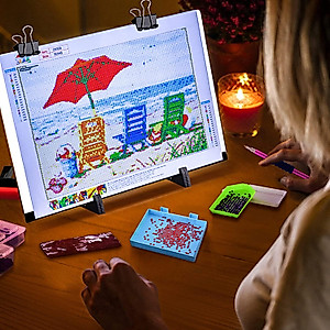 A3 LED Light Pad for Diamond Painting,Ratukall Diamond Art Light Board Kit,Adjustable Brightness Light Box for Tracing with Diamond Painting Accessories and Tools Includes Storage Case, Pens,Stand