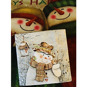 20-ct 13x13 Christmas Napkins with Snowman Napkins Christmas Paper Napkins Christmas Napkins Paper Christmas Cocktail Napkins Thanksgiving Napkins Decorative Decoupage Bird Winter Napkins