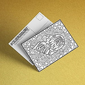 HAMILTON | "Just You Wait" Collection | Coloring POSTCARDS by Coloring Broadway | Hand-drawn illustrations - Printed on matte card stock (5" x 7") - Set of 4 Individual Postcards