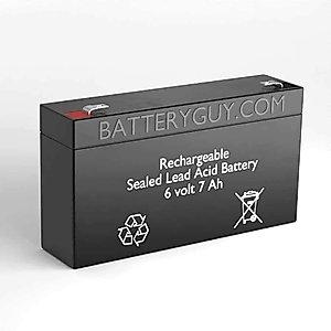 BatteryGuy UB670K Replacement 6V 7Ah SLA Battery Brand Equivalent (Rechargeable) - Qty of 1