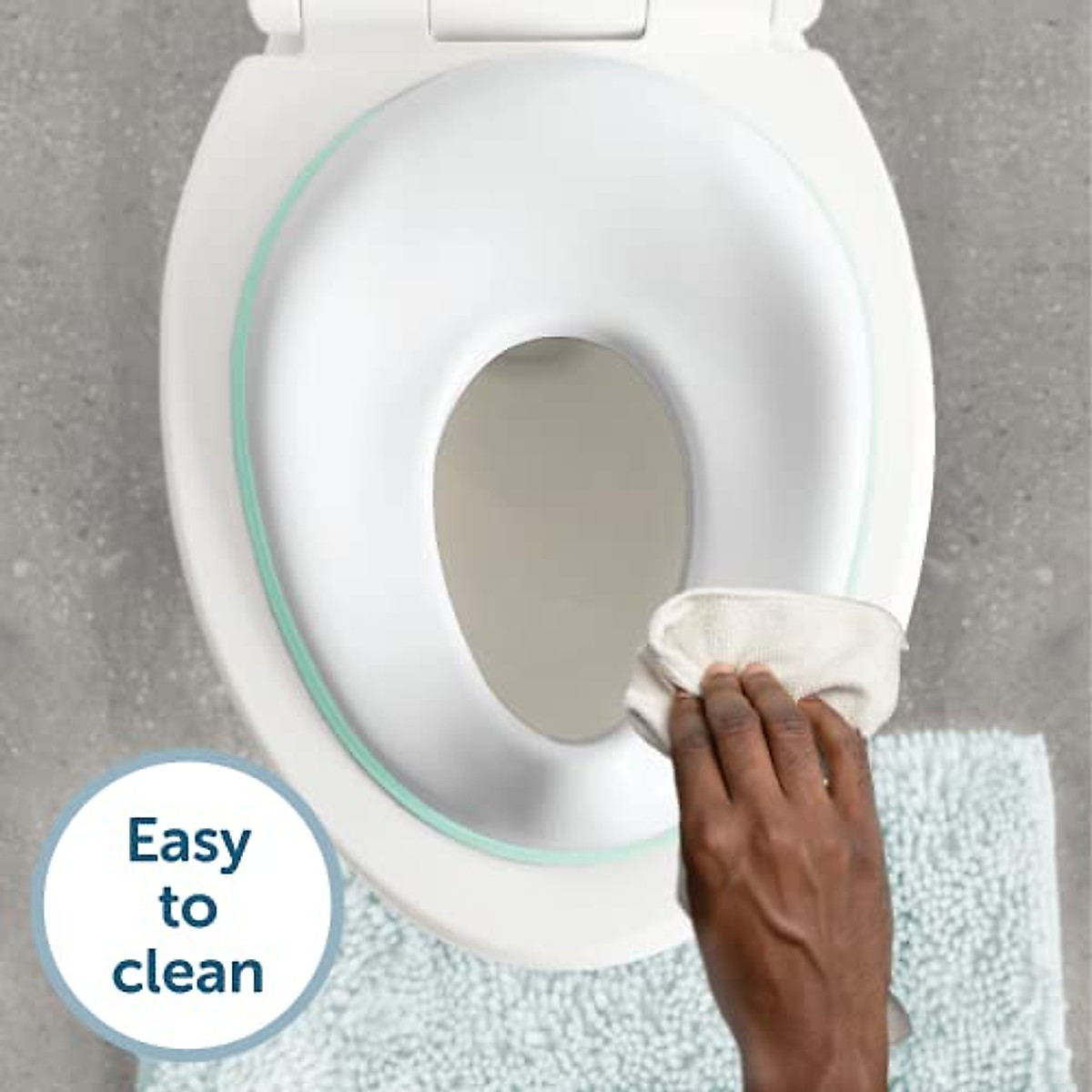 Potty Training Seat for Boys And Girls, Fits Round & Oval Toilets, Non-Slip with Splash Guard, Includes Free Storage Hook - Jool Baby