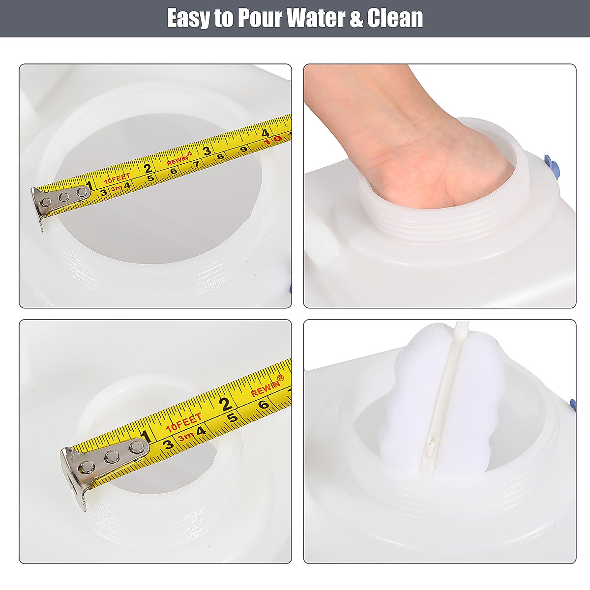 RedSwing 4 Gallon/15L Portable Water Container with Spigot, Water Storage Carrier for Camping Outdoor Hiking, BPA Free