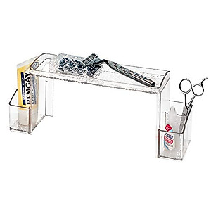 iDesign Plastic High Rise Medicine Cabinet Organizer, The Med+ Collection 12" x 3" x 5.25", Clear