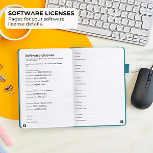 Clever Fox Password Book – Alphabetized Internet Address & Password Organizer – Computer & Website Password Keeper Notebook – Log-In Password Journal - Medium, A5, 8.3x5.8″, Hardcover (Turquoise)