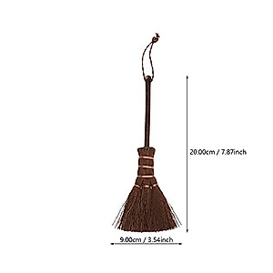 Cabilock Tea Ceremony Brush Natural Whisk Sweeping Hand Handle Broom Soft Straw Broom for Indoor Outdoor Dustpan Keyboard Cleaning Tool