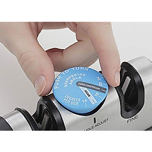 Smith’s 50146 Adjustable Angle Knife Sharpener - Stainless - Adjustable Sharpening Angles - Repair, Restore & Polish Blades - 2-Stage Handheld Manual Sharpener - Kitchen, Straight & Serrated Knives