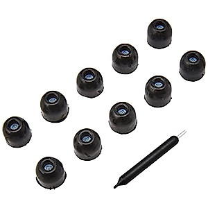 Shure EABKF1 Black Foam Sleeves, Medium, 10 Pack (5 Pairs), Replacements for E1, E3, E4, E5, SCL3, SCL4, SCL5, SE110, SE210, SE310, SE420, SE530, SE115, SE215, SE315, SE425, SE535, SE846 (EABKF1-10M)