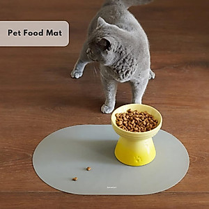 Placemats, Silicone Placemats, Set of 4, Non-Slip, Oil Proof, Water Proof, Heat Resistant, Stain Resistant, Easy to Clean, Leather Texture Finish, Oval (Matt Combo)