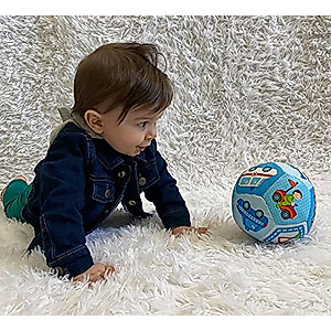 HABA 5.5" Baby Ball Vehicles Tummy Time and Sensory Play Favorite to Encourage Crawling and Gross Motor Skills for Babies 6 Months and Up