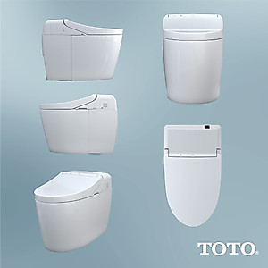 Toto TOTMS922CUMFG01 Washlet G450 0.8/1 GPF Dual Flush One Piece Elongated Chair Height Toilet - Bidet Seat Included Cotton