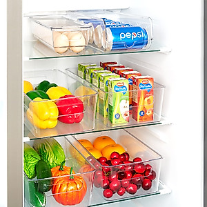 4 pack pantry organization and storage and 8 pack refrigerator organizer