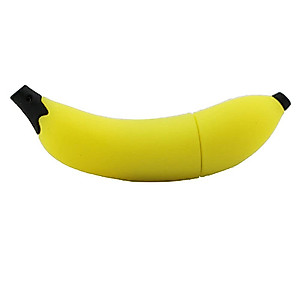 8GB Banana Shape USB Sticks USB 2.0 Flash Drive Thumb Drive USB Drive Memory Stick USB Stick Flash Disk U Disk USB Disk with Chain (Yellow)