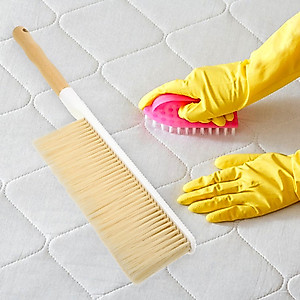 SEWOART Dust Brush Cleaning Brush Soft Bristle Hair Brush Soft Brush Hair Broom Brush Grubber Whisk Brooms Hand Broom Car Brush Sand Brush to Clean Brush for Cleaning The Pet Beige