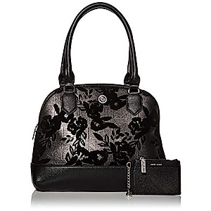 Anne Klein Triple Dome Satchel, Black Multi