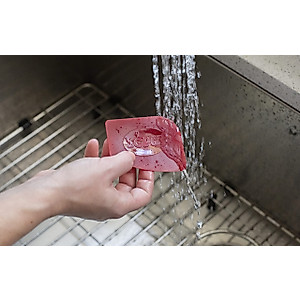 Lodge CRSGR18 Carbon Steel Griddle, Pre-Seasoned, 18-inch & SCRAPERPK Durable Pan Scrapers, Red and Black, 2-Pack