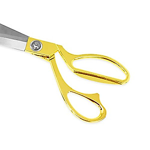 Mandala Crafts Ribbon Cutting Scissors for Ribbon Cutting Ceremony – Large Gold Scissors Set Tailor Scissors Heavy Duty Shears with Stainless steel Blade for Fabric Sewing
