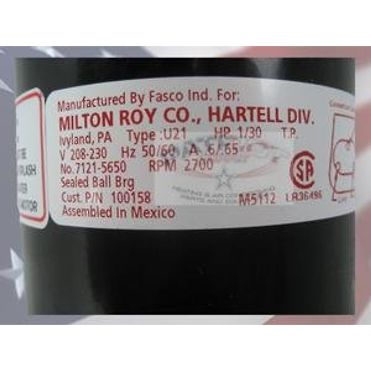 HARTELL 803341 GPP-3MH-2P 230 VOLT Replaces Ice-O-Matic 9161079-02