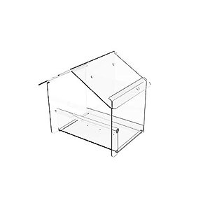 FixtureDisplays® Acrylic Window Bird Feeder with Suction Cups 16092