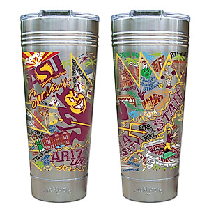Catstudio Arizona State University Collegiate Thermal Tumbler | Triple Wall Insulation With Non Slip Bottom | Great College Travel Cup for Water, Coffee, Tea, or Smoothies