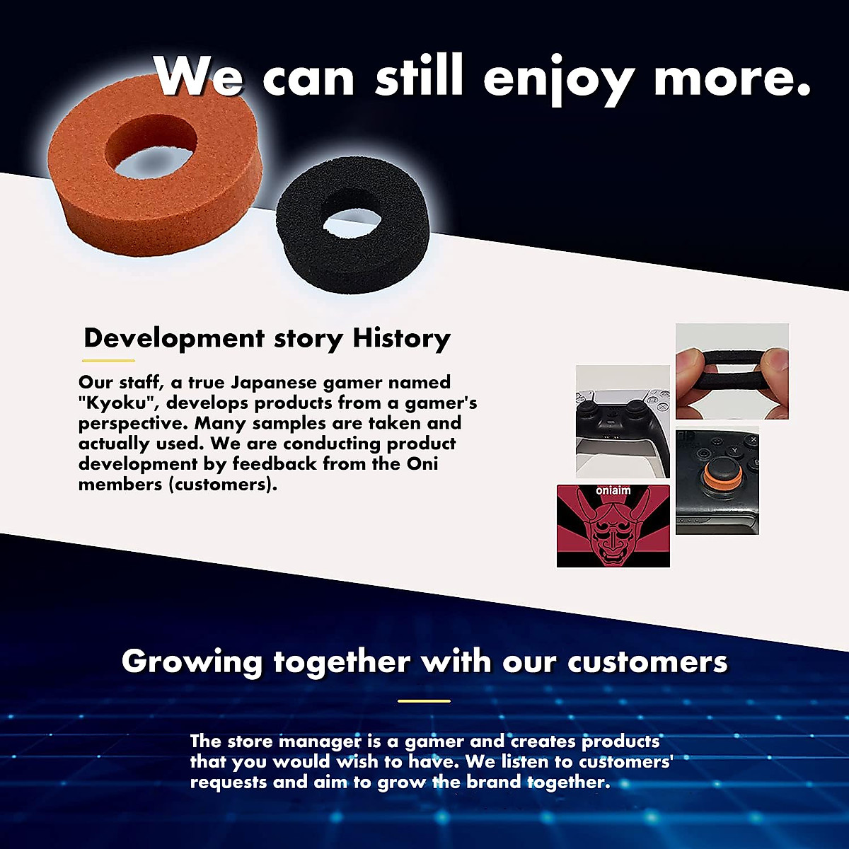 OniAim Precision Rings Orange Demon AIM Assist Motion Control Accessories for PS5, PS4, Xbox series, PC Gamepads, Switch Pro Controller & Scuf Controller Made in Japan (6 rings) (Assorted 3-Level)