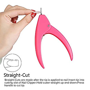 Dr.nail Acrylic Nail Clippers,Nail Clippers for Acrylic Nails,Adjustable Fake Nail Cutter Nail Tip Trimmer for Artificial Nail Art Manicure Tools Clip Tool