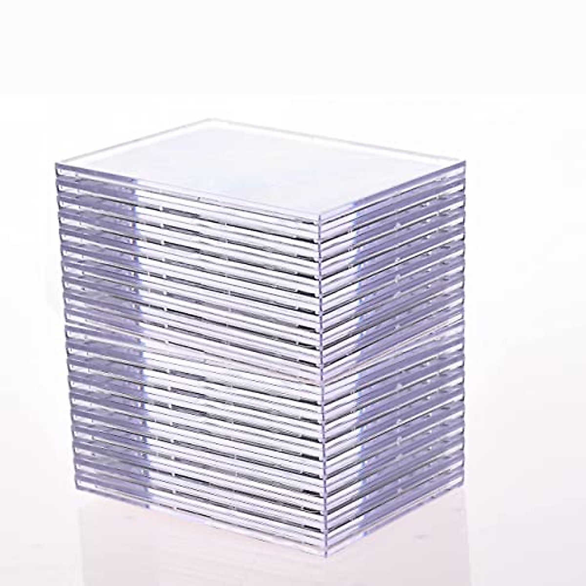 UTCTBC Trading Card Sleeves Top Loaders 20 pcs Hard Acrylic Card Protector Clear Card Brick + 5 Display Stand Fit for Standard Sports Cards,Baseball Card Holder Cases Collectibles