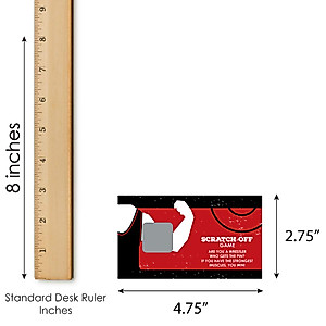 Big Dot of Happiness Own The Mat - Wrestling - Birthday Party or Wrestler Party Game Scratch Off Cards - 22 Count