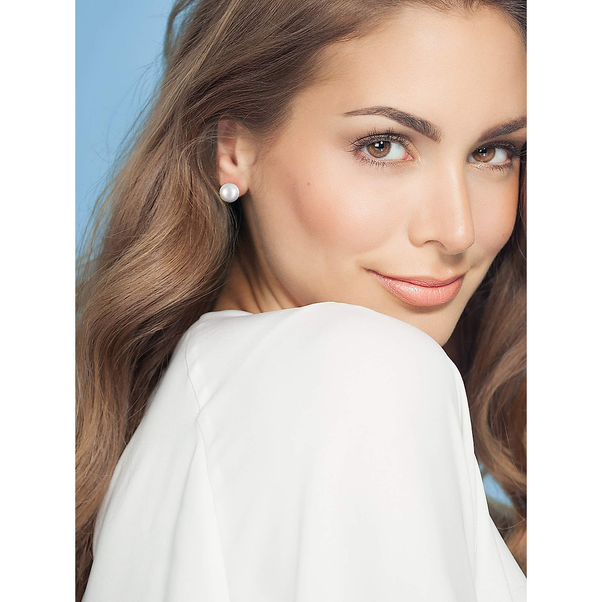 BBTO 24 Pairs Stud Earrings Crystal Pearl Earring Set Ear Stud Jewelry for Women Men(Gold)