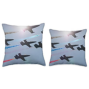 Military Fighter Jet Throw Pillow, 16x16, Multicolor