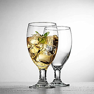 Glaver's Set of 4, 20 Oz. Iced Tea Glasses, High-Quality Turkish Glass Cups, For Juice, Cocktails, Smoothies. Everyday Classic Dinner Drinking Set.