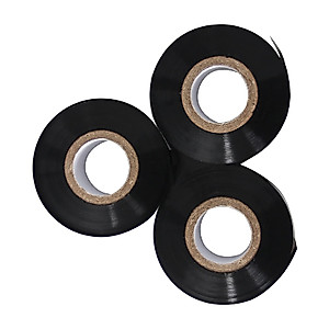 Chudeng 10 Rolls 30mm x 100m Black Thermal Transfer Ribbon Resin for Coder Printer Machine, Black Color Ribbon for Coding Machine