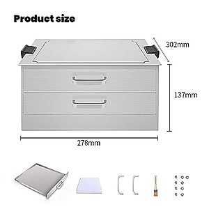 FERRISA Cantonese Rice Noodle Rolls Machine,430 Stainless Steel Steamed Vermicelli Roll Steamer Machine,2 Grid Drawer Pull Layer, Rice Milk Furnace Cooking Chinese Cuisine Guangdong Recipes Cookware