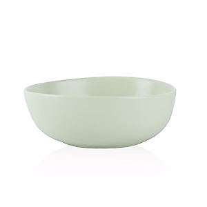 Stone Lain Delilah 6-inch Bowl 6-Piece Dish Set, Porcelain, Lime Green