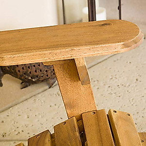 Christopher Knight Home Hayle Reclining Wood Adirondack Chair with Footrest, Natural Stained