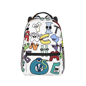 Alphabet Lore Backpacks for Boys Girls Teens Book Bag Travel Hiking Camping Work Bags