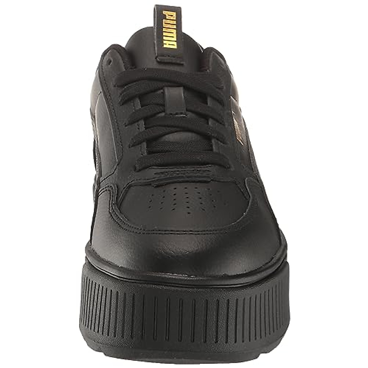 PUMA Women's KARMEN REBELLE Sneaker, PUMA Black-PUMA Black-PUMA Gold, 9