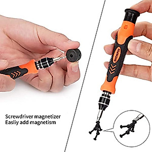 Precision Screwdriver Set, SHOWPIN 46 in 1 Laptop Screwdriver Kit with T5 T6 T8 T10 Torx Bit Set, Electronics Tool Kit Compatible for Game Console, iPhone, Cell Phone, PC, and Computer Repair