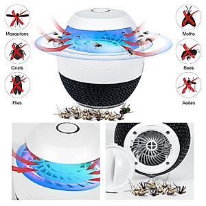 Hodiax Nap n Trap! Mini Indoor Mosquito Killer, Insects and Fly Trap with USB Power Cord, Desktop Small Non Zapper for Pest Control with LED Night Light (2 Pack)