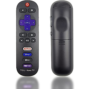 2 Pack - OEM Replacement Remote Control fit for All TCL Roku Smart TVs - Netflix/Disney Plus/Apple TV+ / HBO Max