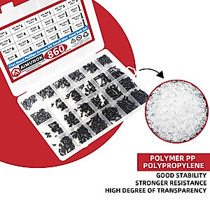 SAHHIVRM 860 PCS Small Computer Screws Assortment Kit, Black Tiny Eyeglass Screws M1.2 M1.4 M1.7 M2 M2.5 M3, PC & Laptop SSD Hard Drive CPU Cooler Screw, M.2 Electronic Screw Set.