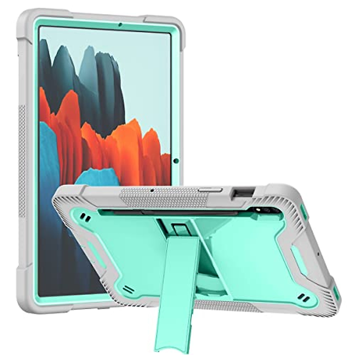 Tablet PC Case Compatible With Samsung Galaxy Tab S8/Tab S7 11 Inch (Model SM-X700/X706/T870/T875/T878) Protective Cover Rugged Durable Stand Shockproof Protective Cover Suitable Compatible With Samsu